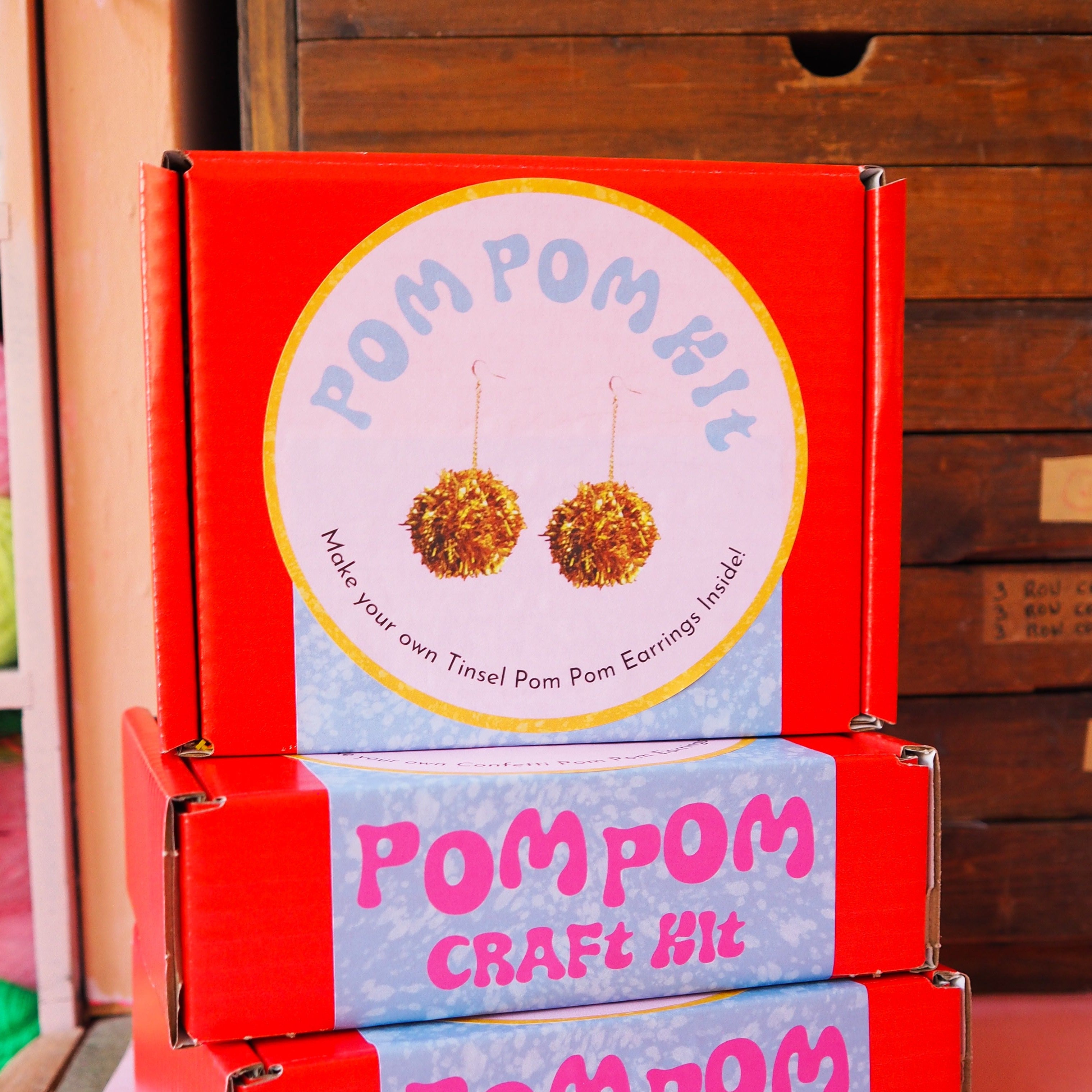 Tinsel Earrings DIY Kit - Choose your own colour! – Fat Pom Poms