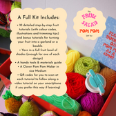 Fruit Salad Pom Pom DIY Kit - Makes 10 different fruits! – Fat Pom Poms