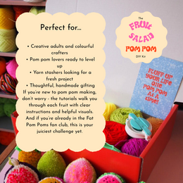Fruit Salad Pom Pom DIY Kit - Makes 10 different fruits! – Fat Pom Poms
